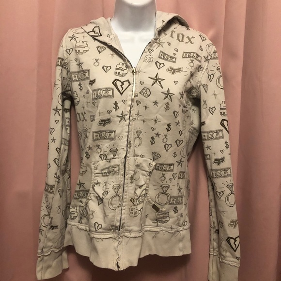 Fox | Jackets & Coats | Fox Girls Cream Gold Zip Hooded Nautical Star ...